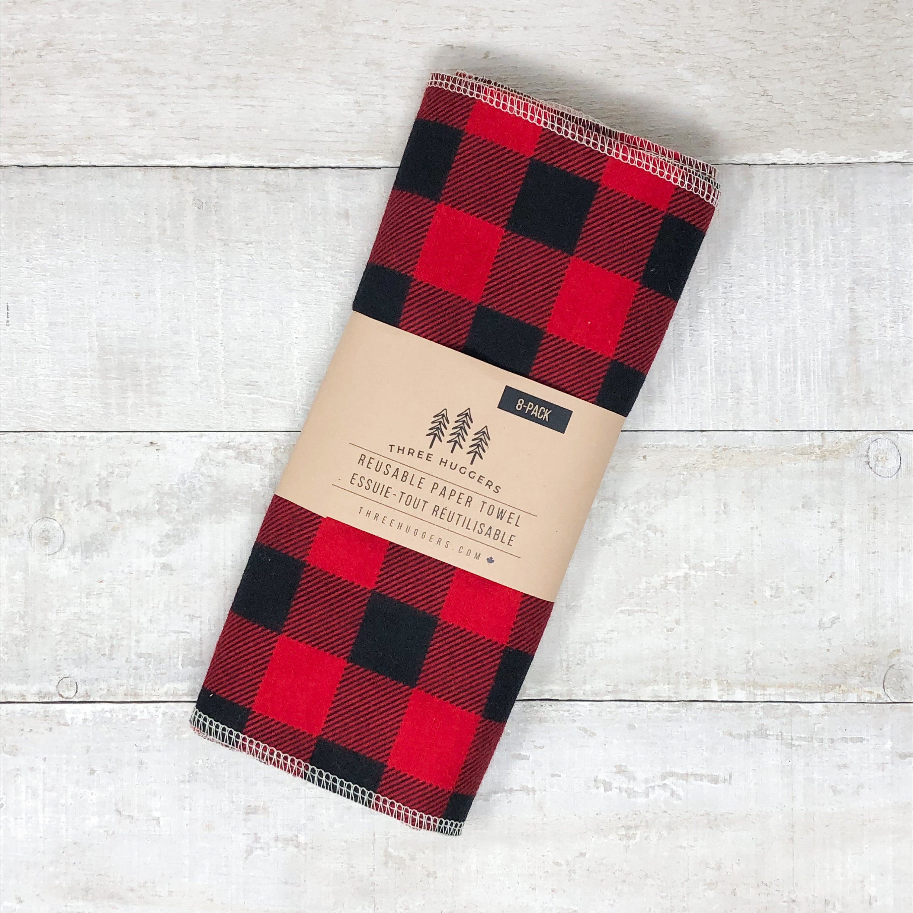 Reusable Paper Towels - Buffalo Check – Three Huggers